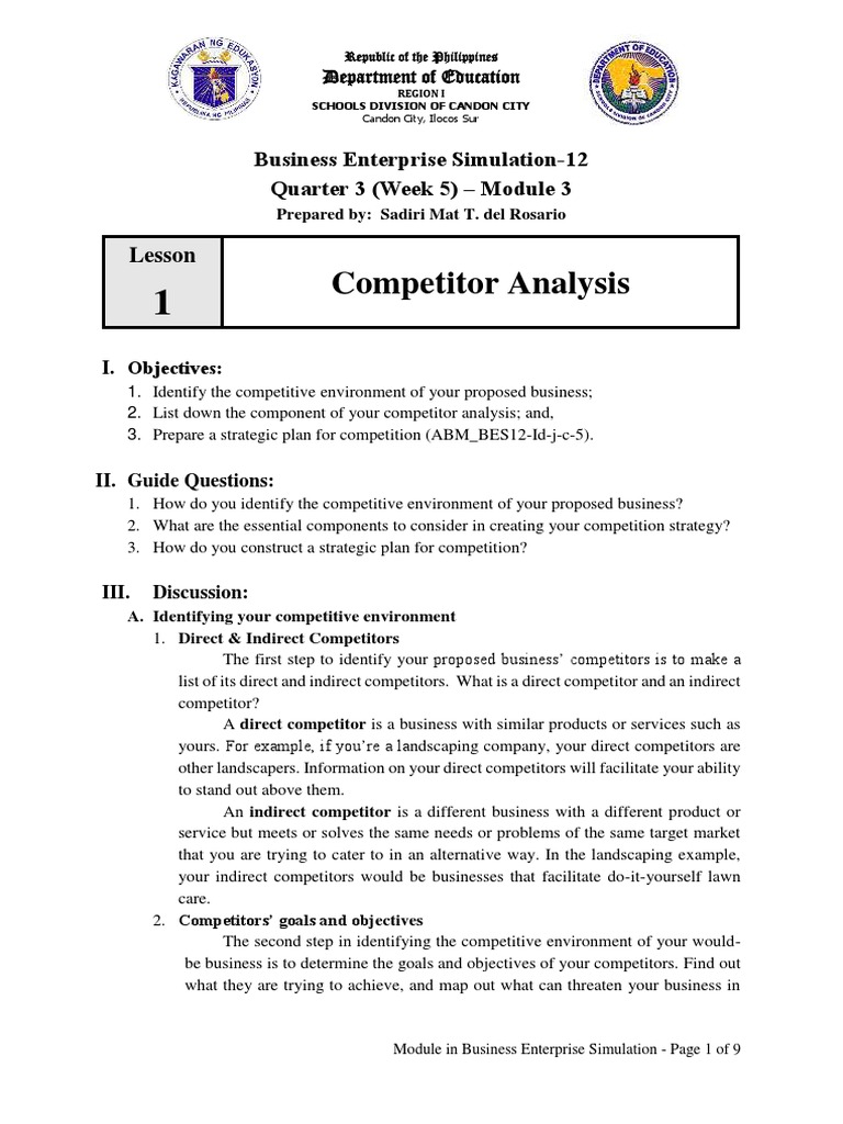 Business Simulation Module | PDF | Competitive Advantage | Pricing