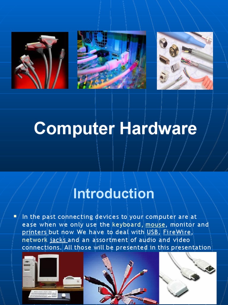 Computer Hardware Ports Connectors | PDF | Usb | Computer Network