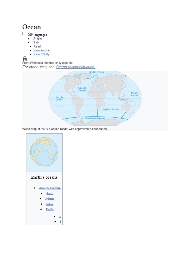 Ocean | PDF | Oceans | Earth