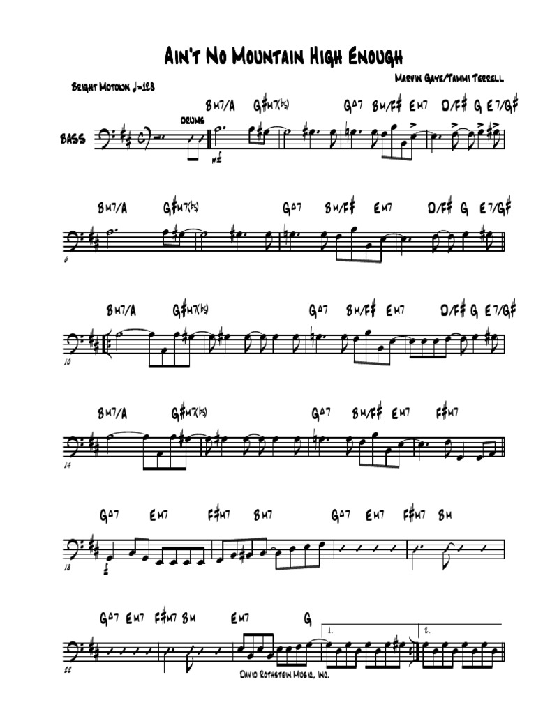 Aint No Mountain High Enough Bass | PDF