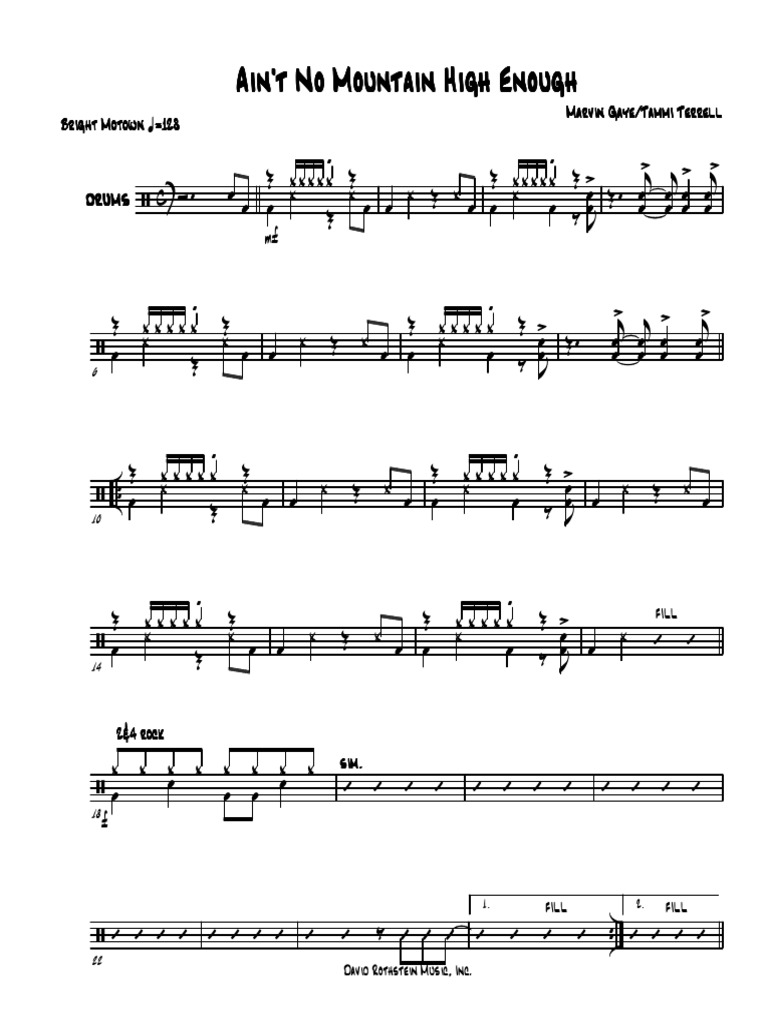 Aint No Mountain High Enough Drums | PDF