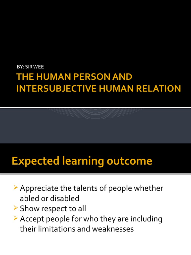 Intersubjectivity in Human Relations | PDF | Metaphilosophy | Western ...