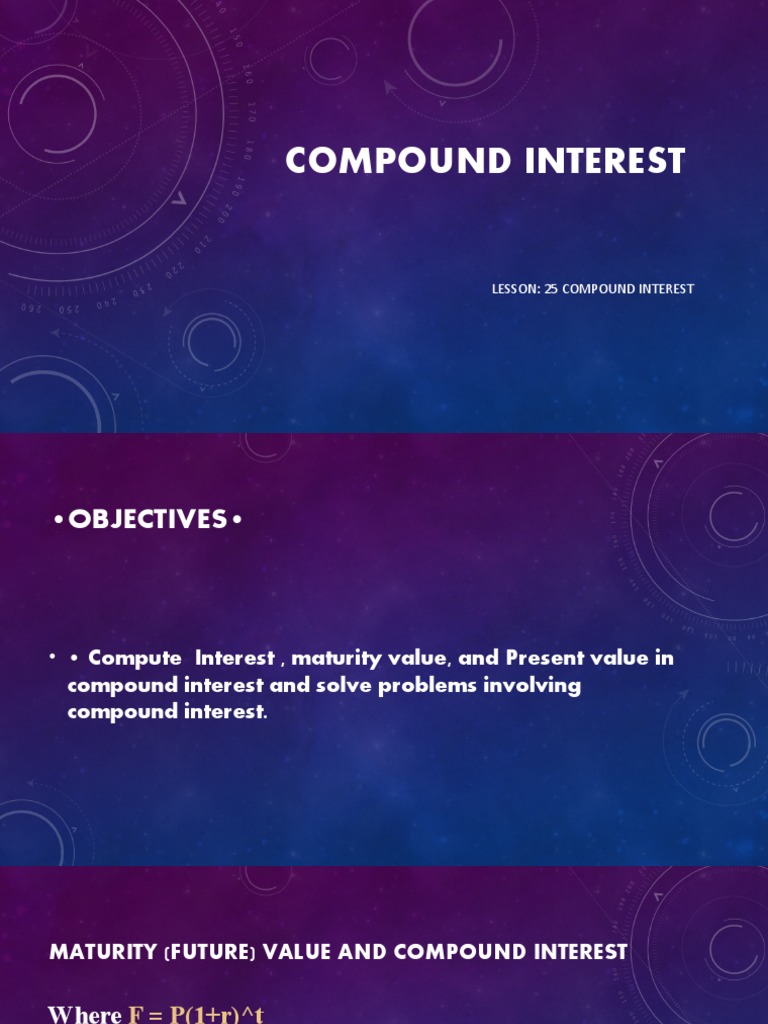 Compound Interest | PDF | Teaching Methods & Materials