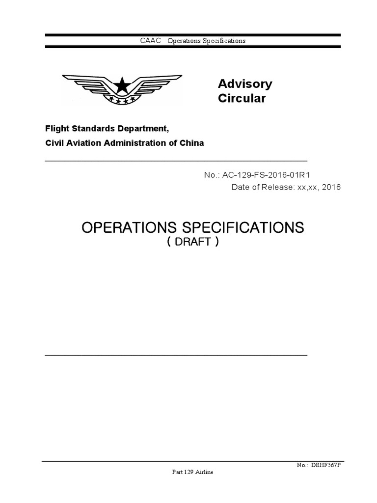 Operations Specifications: Advisory Circular | PDF | Airport | Airlines