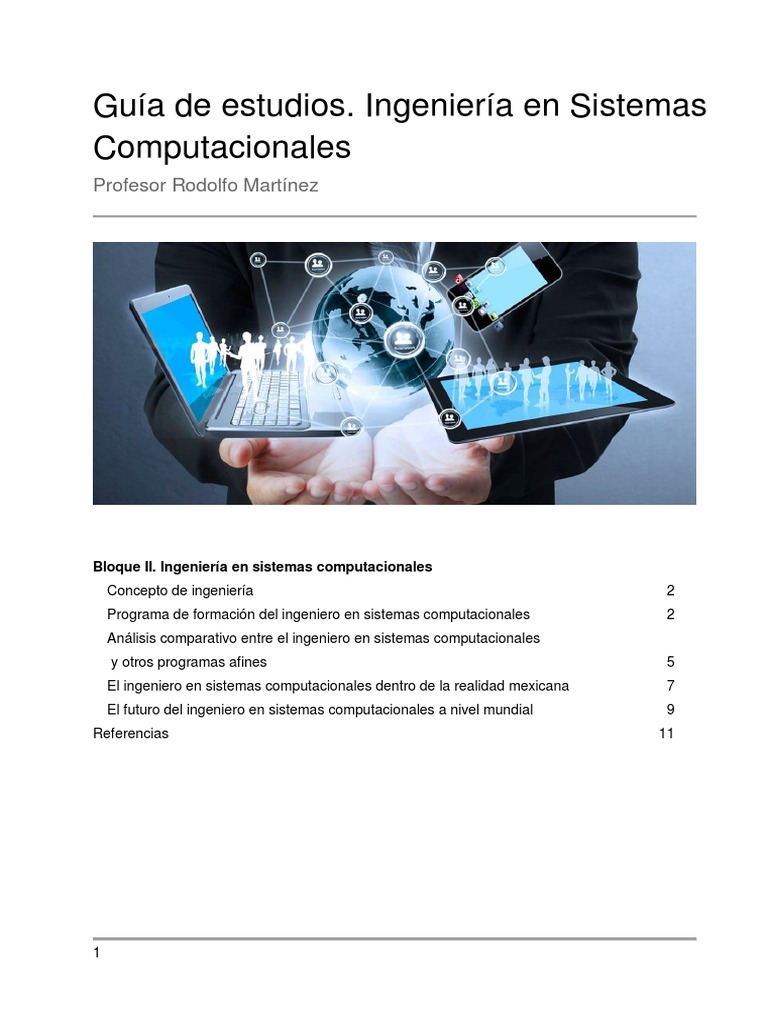 Guía de Estudios. Ingeniería en Sistemas Computacionales Bloque 2 | PDF | Ciencias de la ...