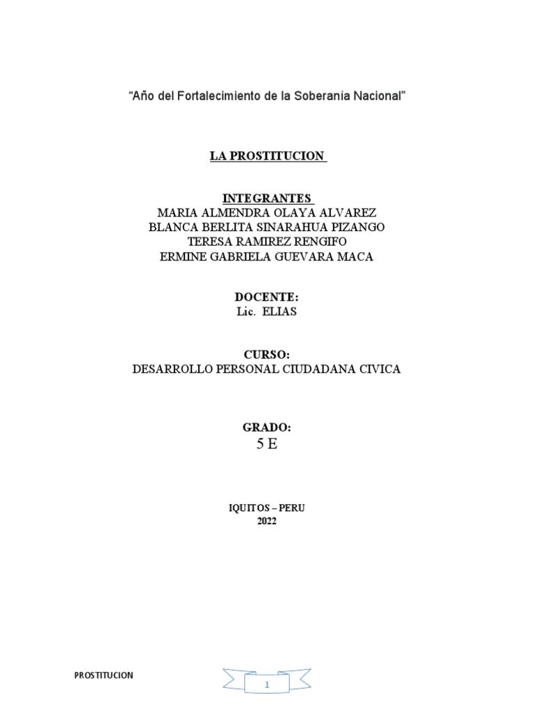 Original Prostitucion Pdf Prostitución La Sexualidad Humana