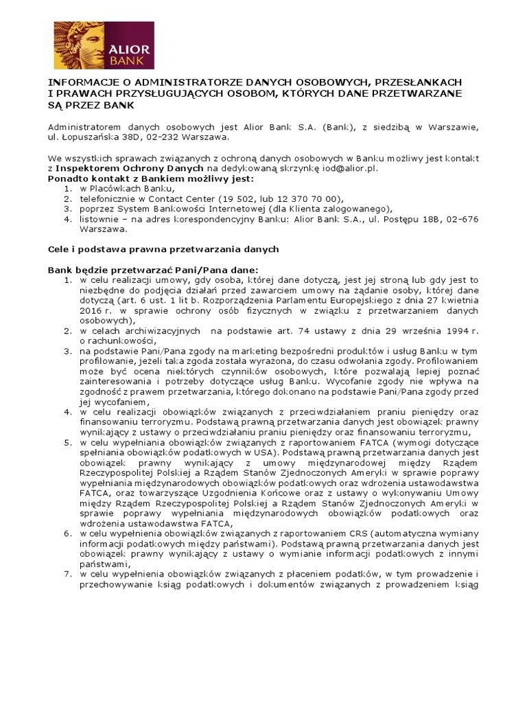 Klauzula Informacyjna RODO | PDF