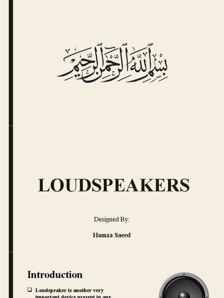 Laudspeaker Presentation | PDF | Loudspeaker | Distortion