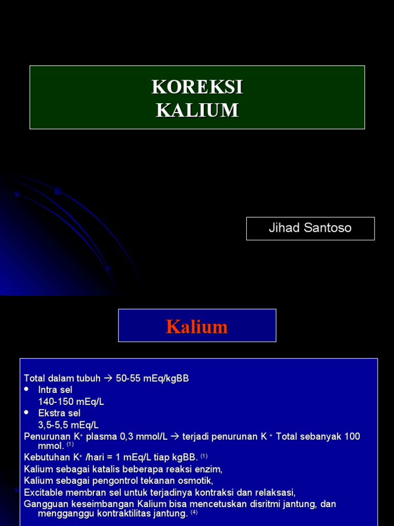 Koreksi Kalium | PDF
