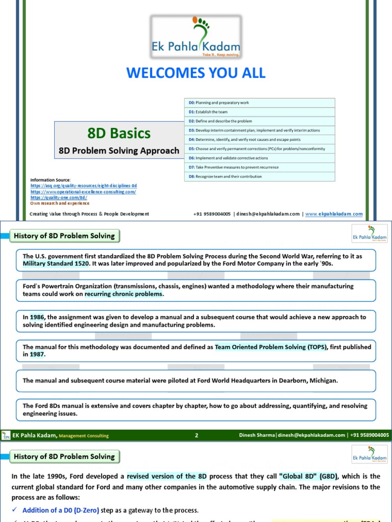 8D Problem Solving Approach: An Overview of the History, Process, and ...