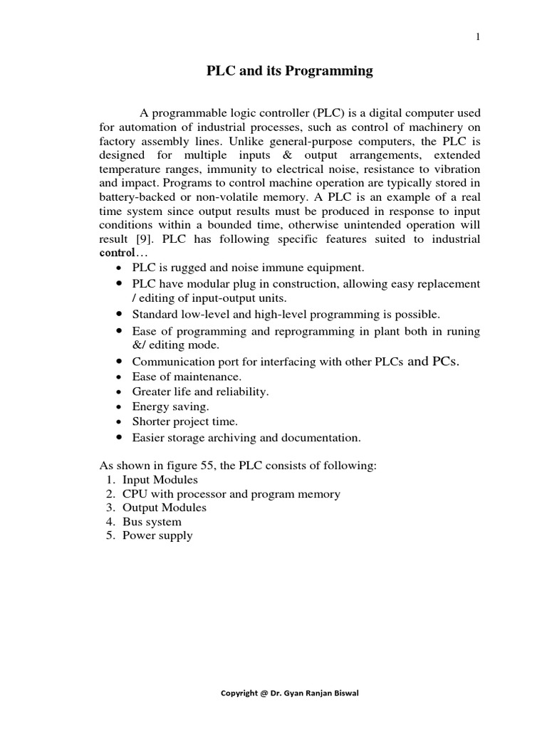 Lecture 2 - PLC and SCADA Intrduction | PDF | Programmable Logic Controller | Computer Science