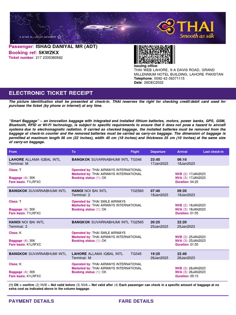 Your Electronic Ticket-EMD Receipt | PDF | Dangerous Goods | Airlines