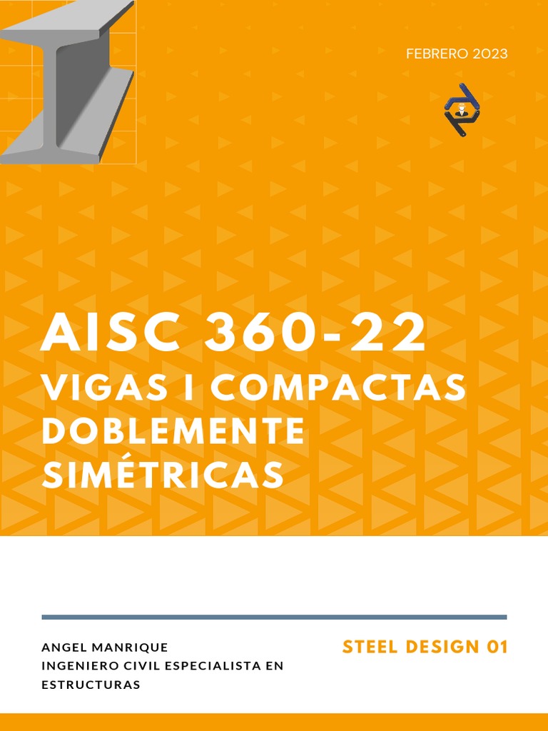 Diseño de Vigas I Compactas AISC 360-22 | PDF | Viga (Estructura) | Pandeo