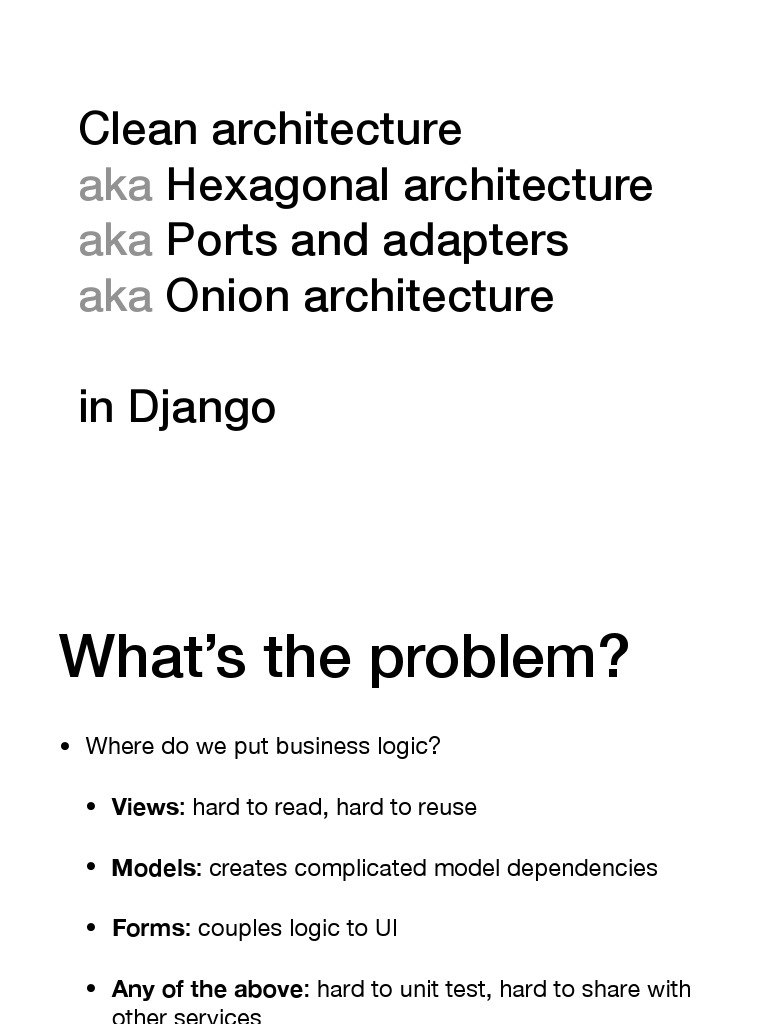Django Clean Arch Pdf Databases Computing