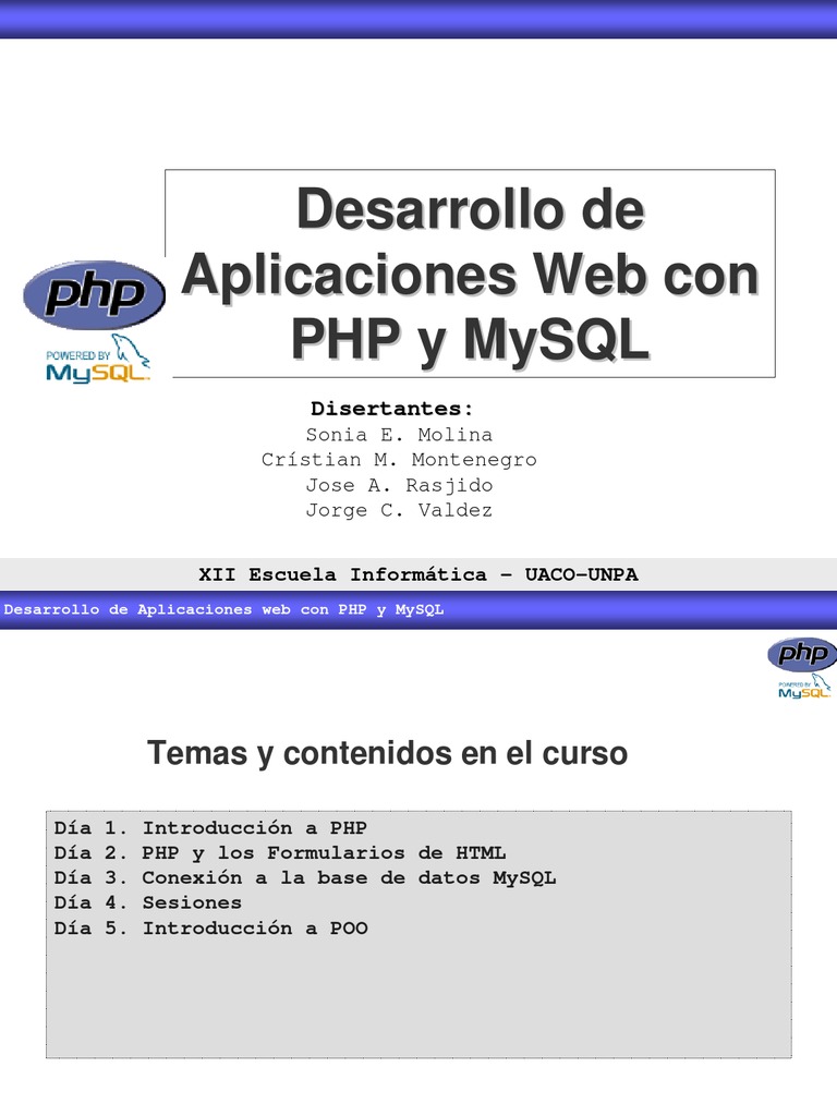 01 - Introducción A PHP | PDF | Php | Servidor HTTP Apache