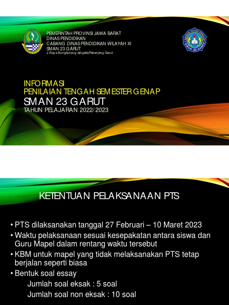 Informasi Kegiatan Pts Genap 20222023 | PDF