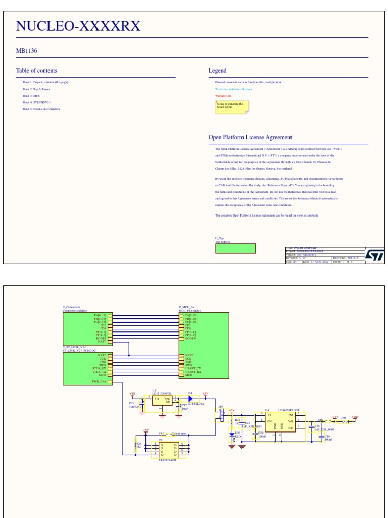 NUCLEO-XXXXRX MB1136 Schematic | PDF