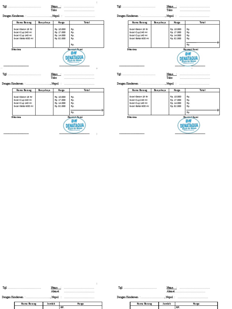Nota Air Galon | PDF