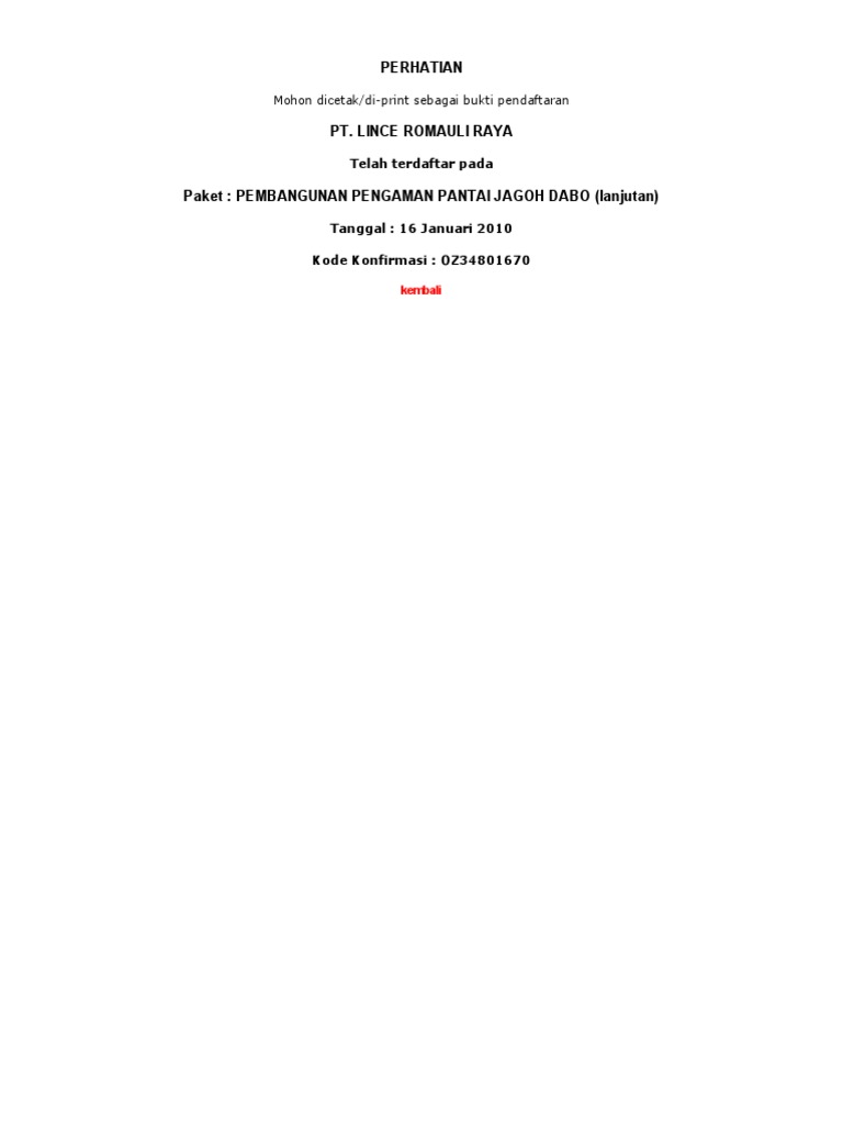 Info Kegiatan Departemen PU Jagoh Dabo | PDF