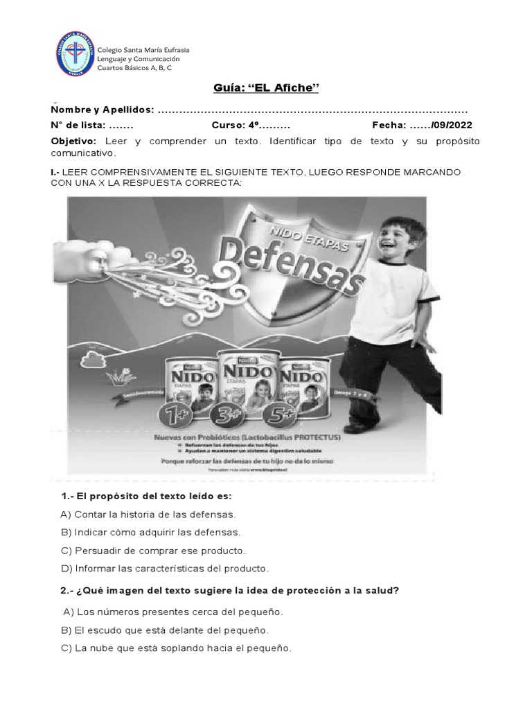 Guía Afiche Clase 3 | PDF