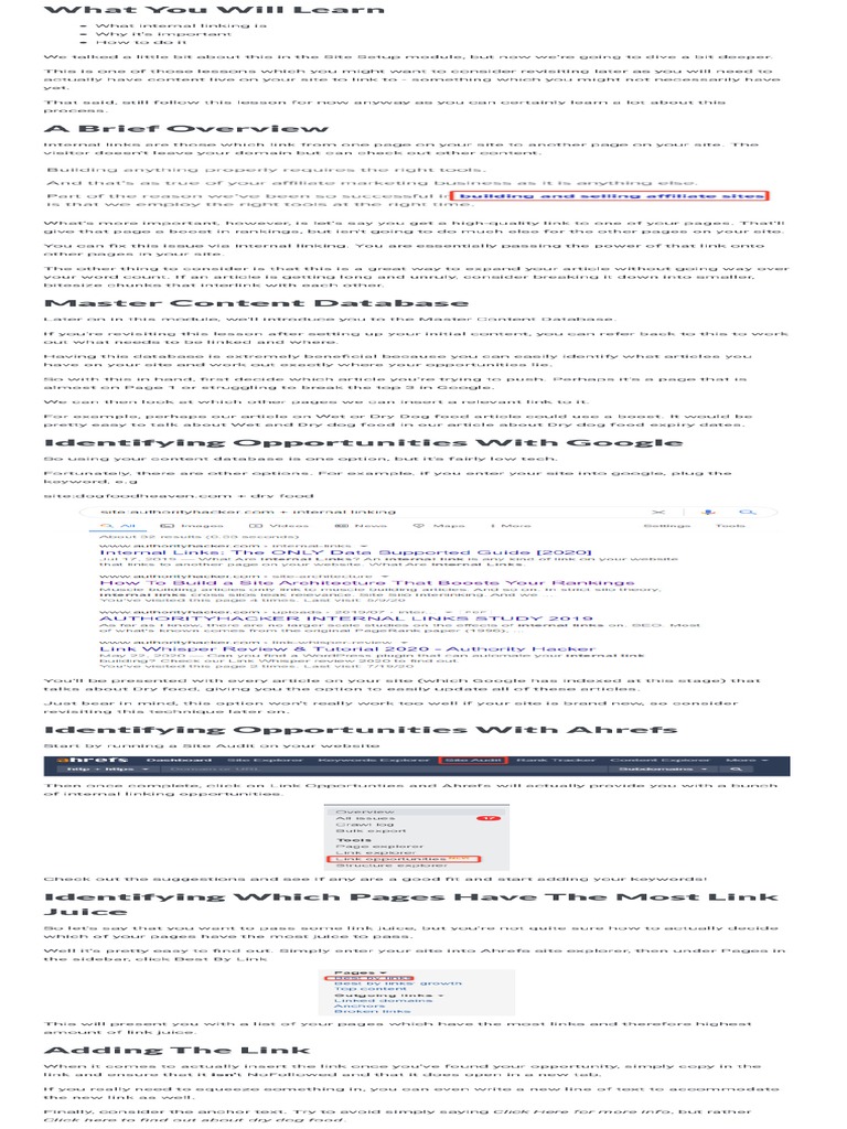 09 Internal Linking | PDF