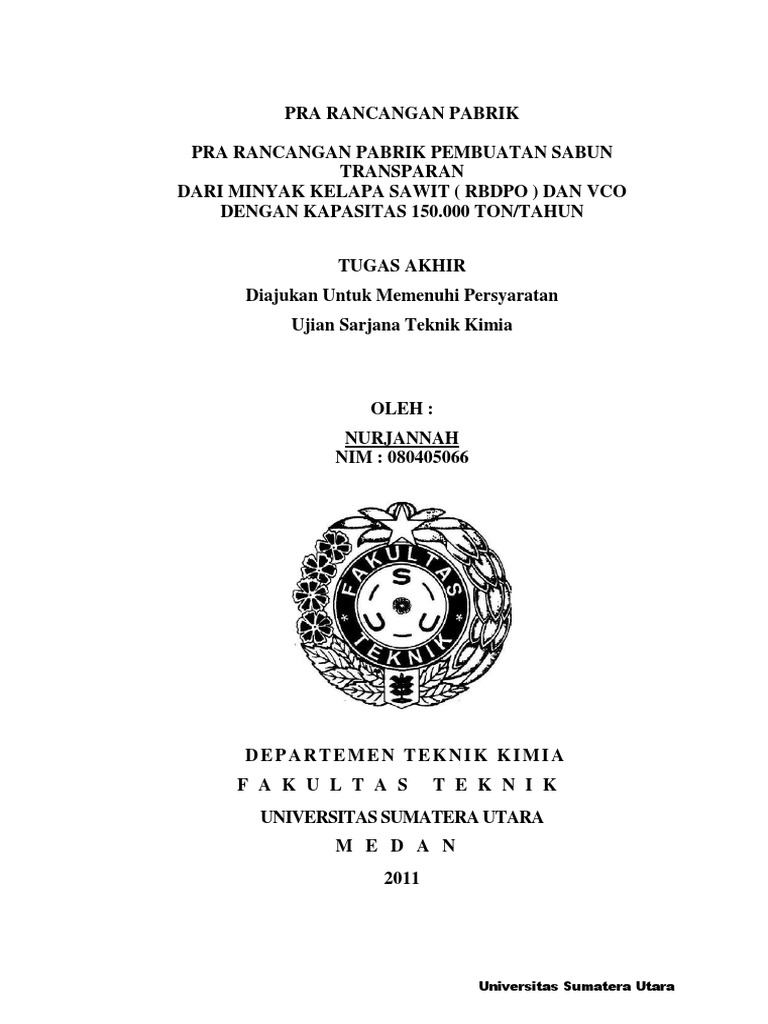 Sabun Transparan RBDPO Dan VCO | PDF