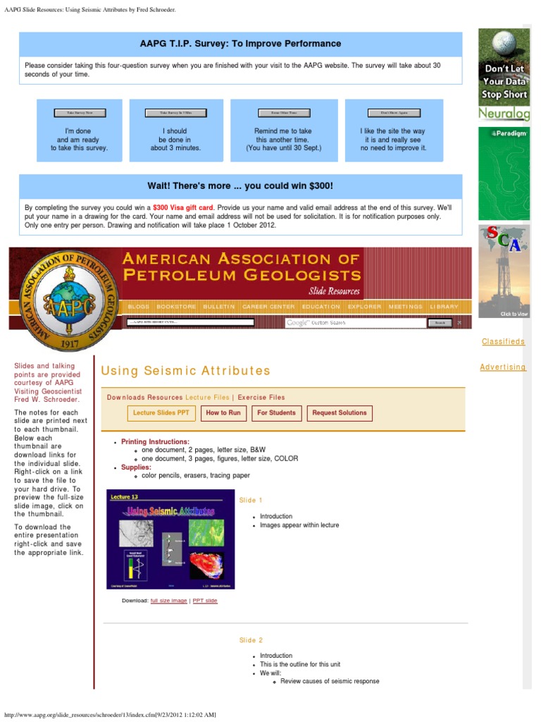 Seismic Attributes Overview and Applications | PDF | Porosity ...