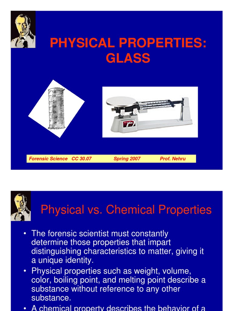 Key Glass Properties in Forensics | PDF | Glasses | Refractive Index