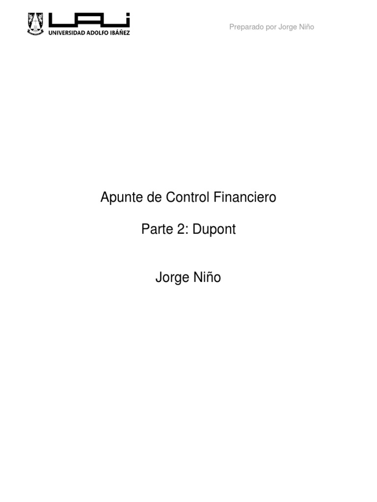 Control Financiero Parte 2 Dupont | PDF | Rentabilidad sobre recursos propios | Contabilidad
