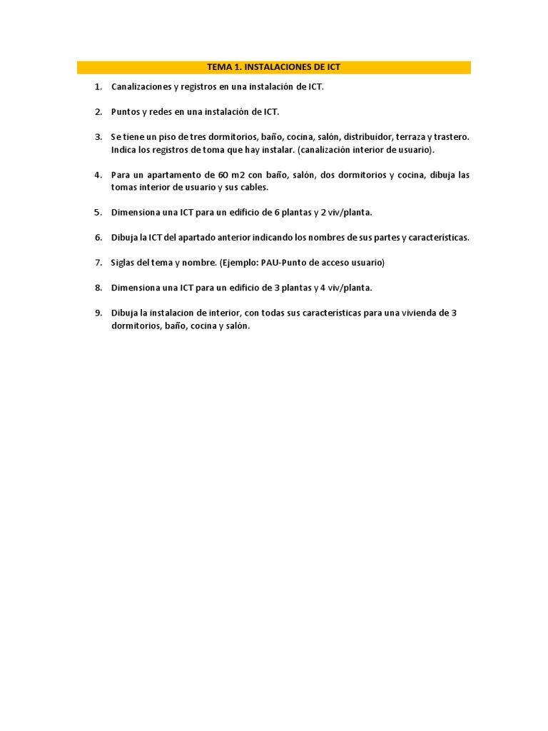TEMA 1. Instalaciones de ICT | PDF