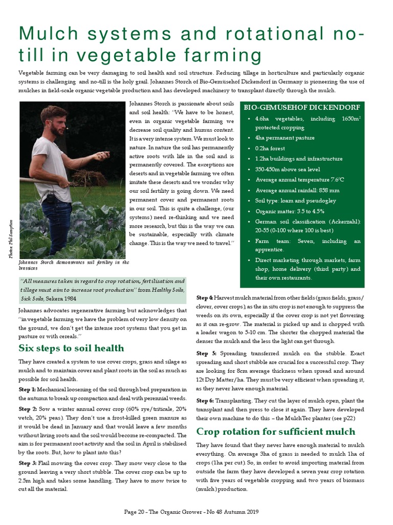 No-Till Mulch Systems for Vegetables | PDF