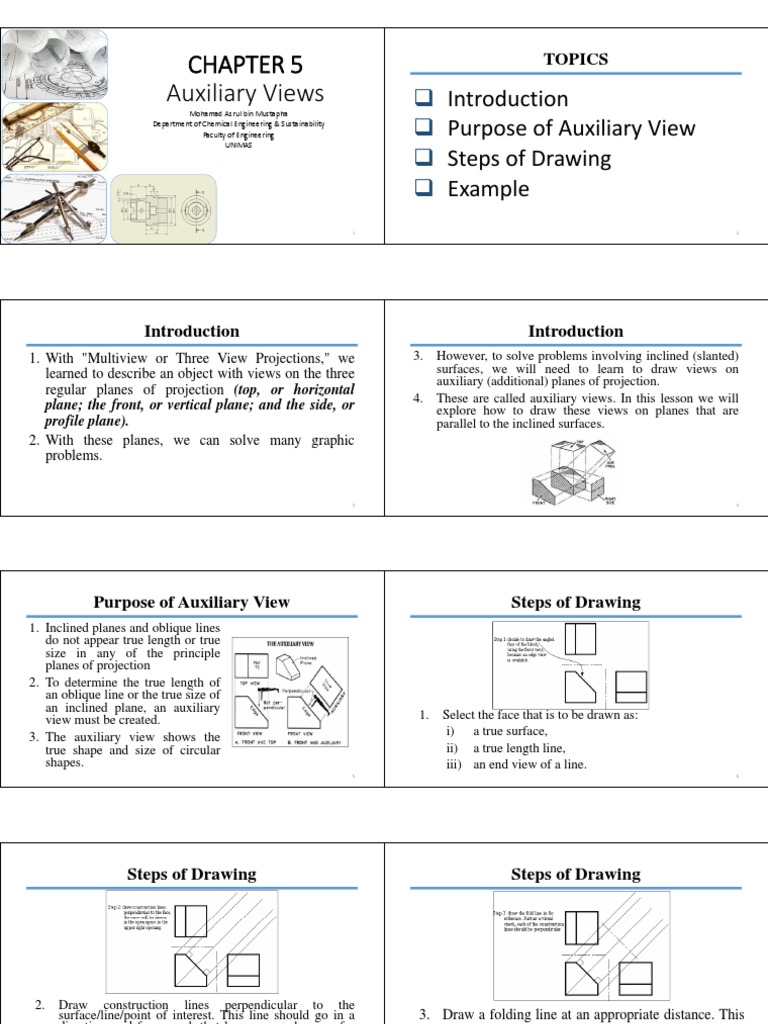 Chapter 5 Auxillary Views (1) | PDF | Classical Geometry | Geometry