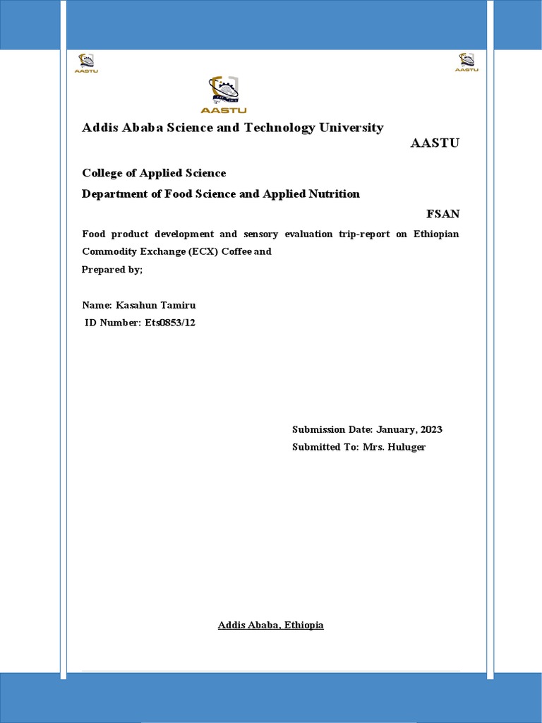 Report | PDF | Taste | Odor