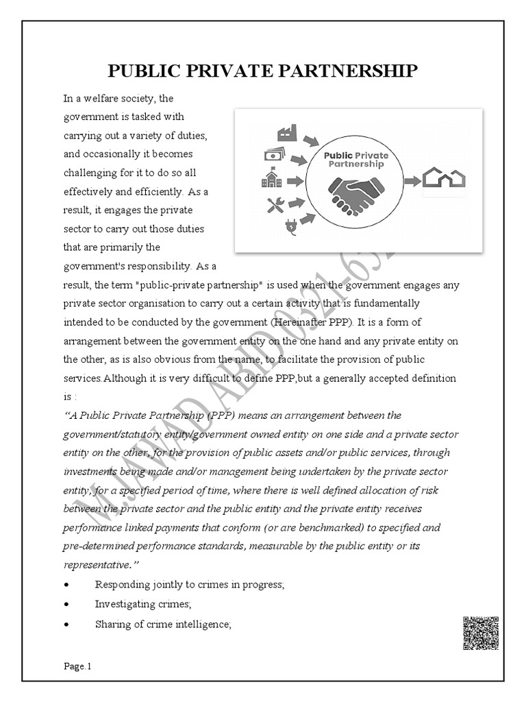 PPP Model | PDF | Public–Private Partnership | Government