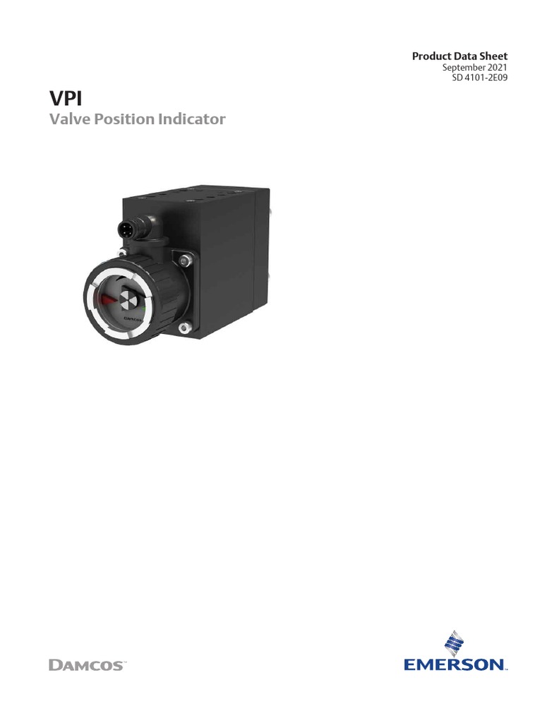 Product Data Sheet Damcos Vpi Valve Position Indicator en 60528 | PDF | Switch | Vacuum Tube