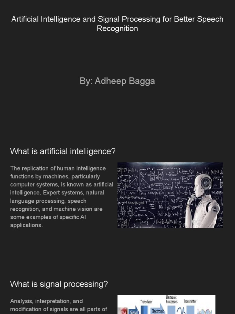 AI & Signal Processing in Speech Recognition | PDF