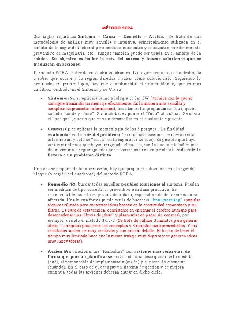 Método Scra | PDF | Grupo de trabajo | Ciencia cognitiva