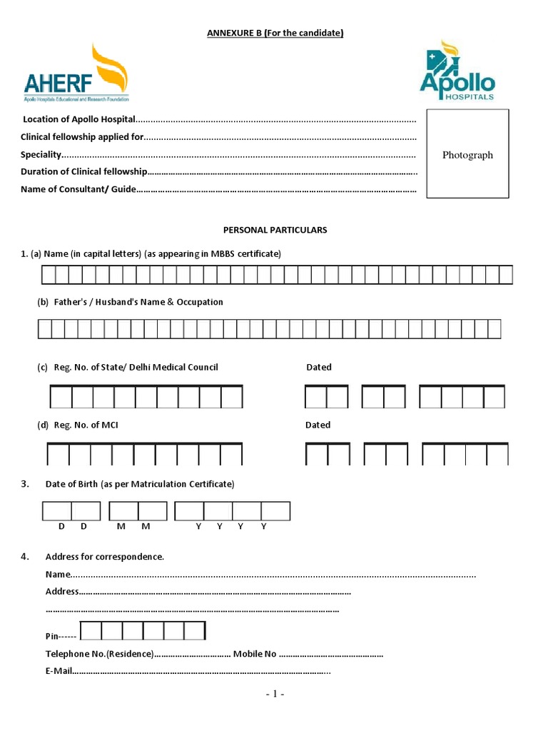 Clinical Fellowship ANNEXURE B | PDF | Doctor Of Medicine | Vocational ...
