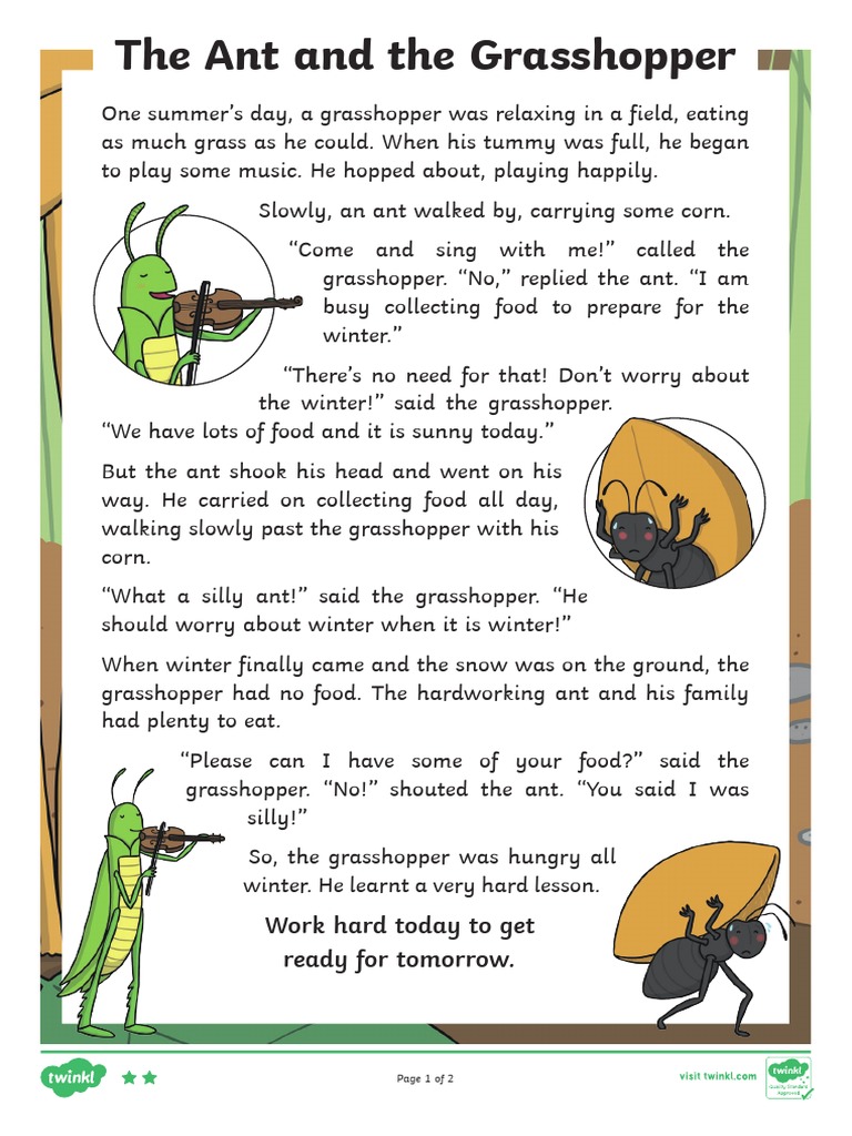 The-Ant-and-the-Grasshopper (1) - 1 | PDF