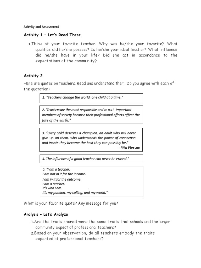 Module VII Activity and Assessment | PDF | Teachers