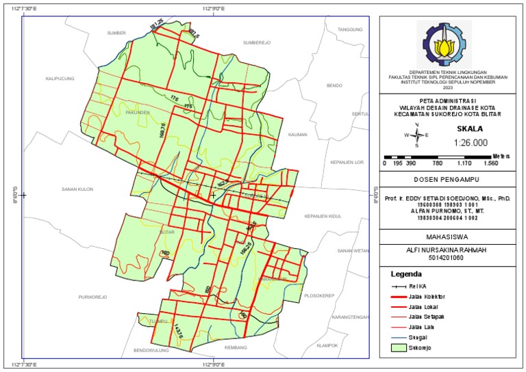 Peta Kecamatan Sukorejo Blitar | PDF