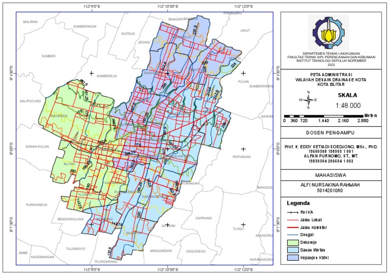 Peta Kota Blitar Drainase Kota | PDF
