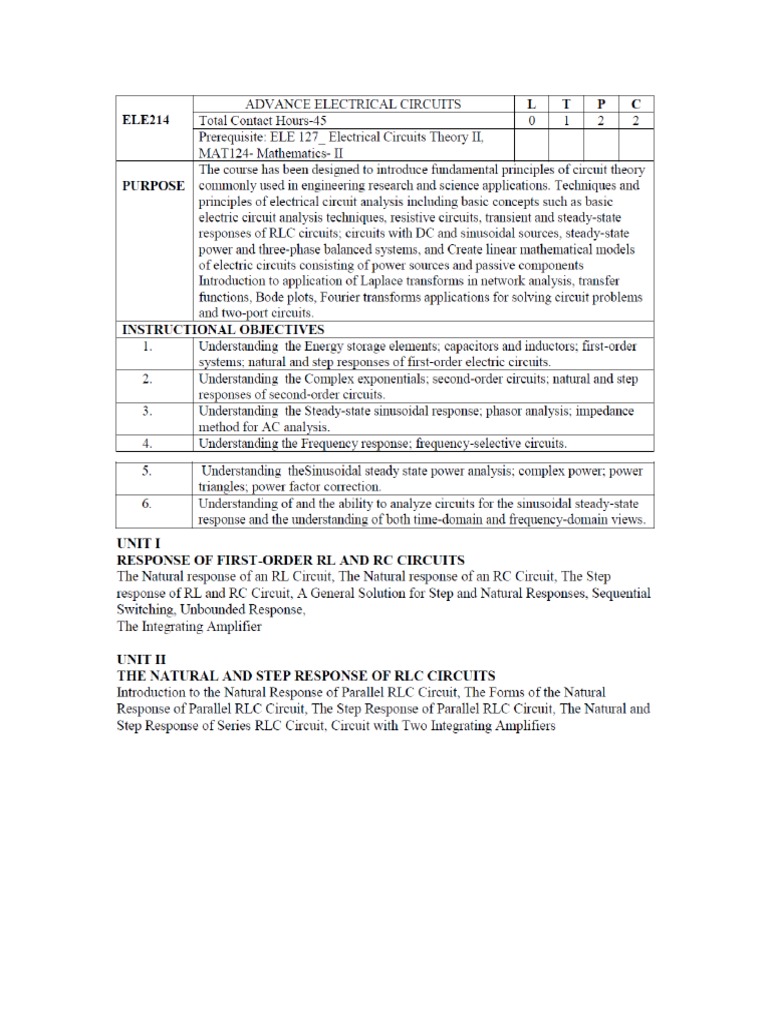 Advanced Electrical Circuit Analysis | PDF | Electrical Network ...