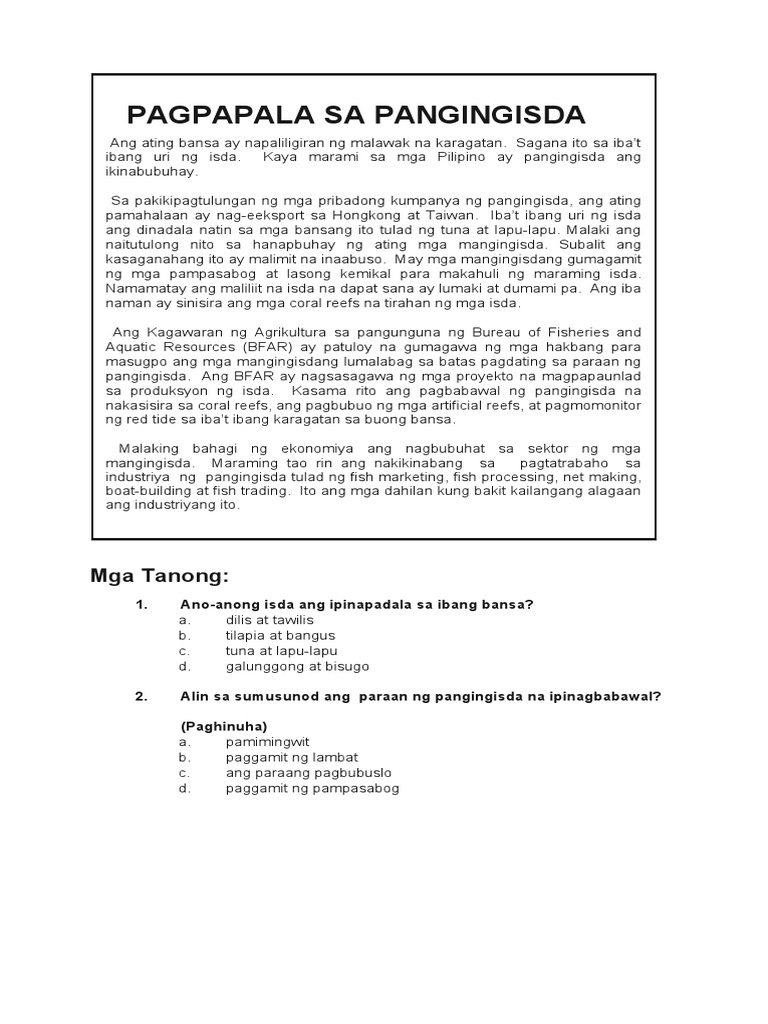 g7 Pagpapala Sa Pangingisda | PDF