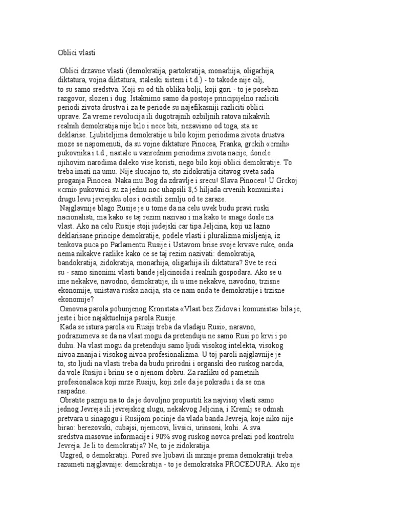 Oblici Vlasti | PDF