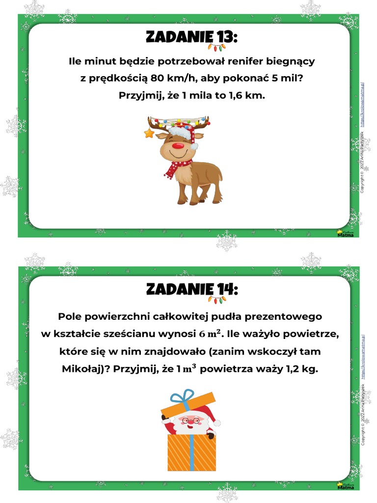 Kalendarz - Adwentowy - Zad 13 I 14 | PDF