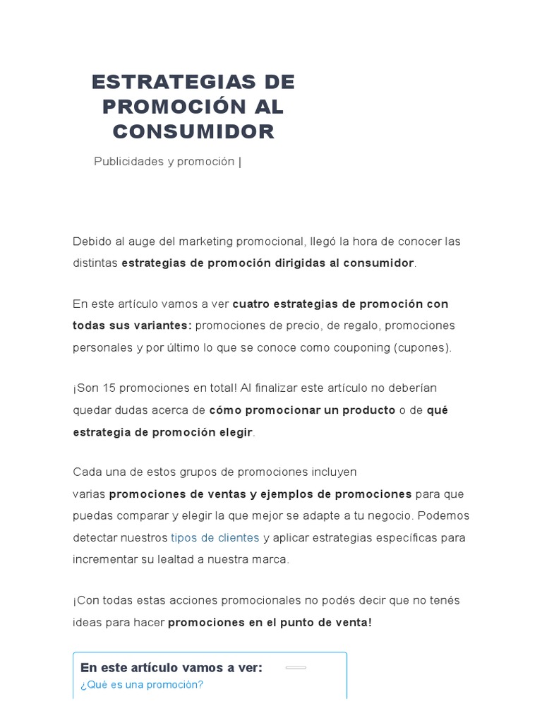 Tipos De Promoción – 30 ejemplos de promociones creativas para tu ...
