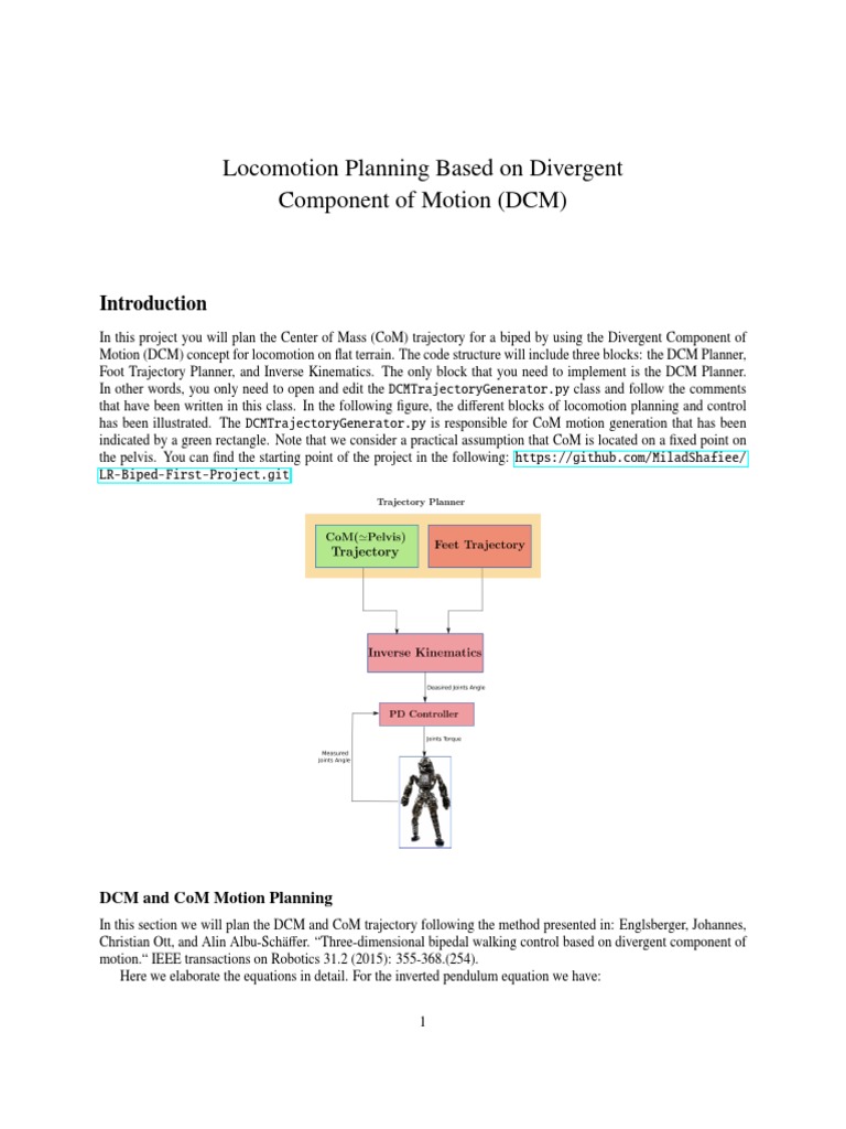 Project1 Atlas DCM Assignment | PDF | Walking | Mechanics