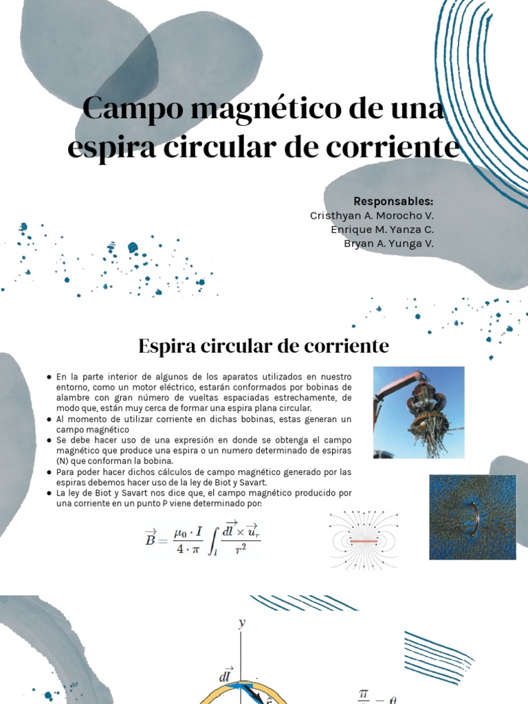 Campo Magnético de Espiras Circulares | PDF | Campo magnético | Inductor