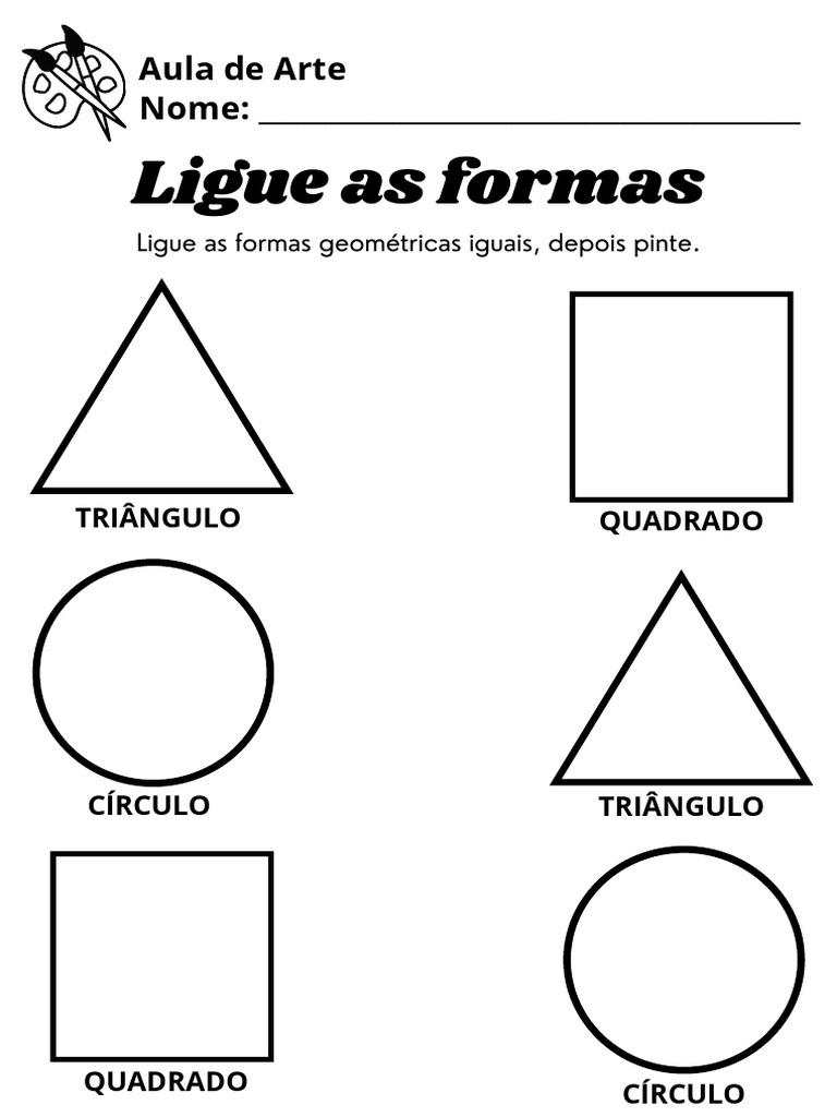 Atividade Formas Geométricas - Pré | PDF